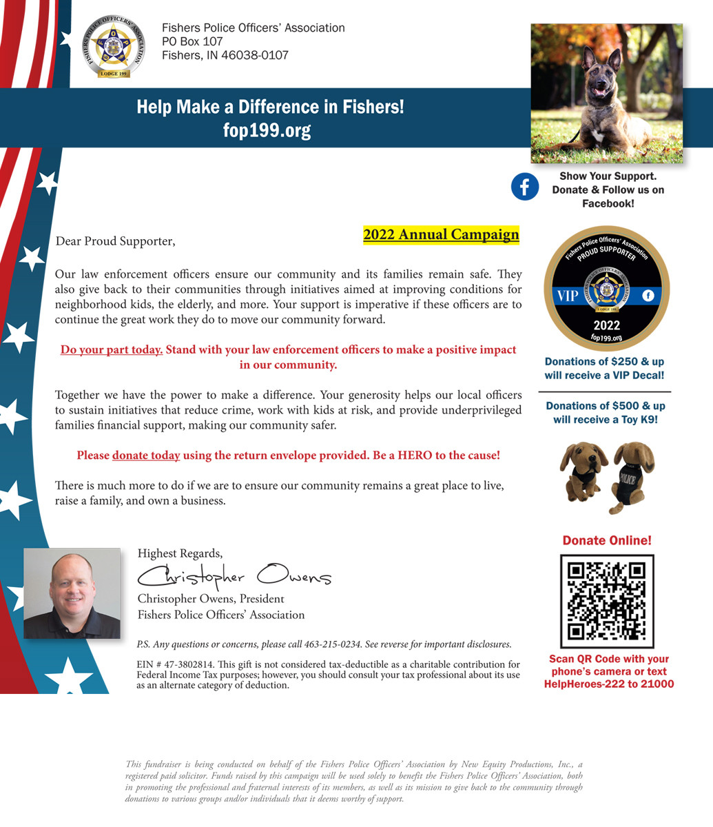 Fishers Police Officers' Association - Donate Now!